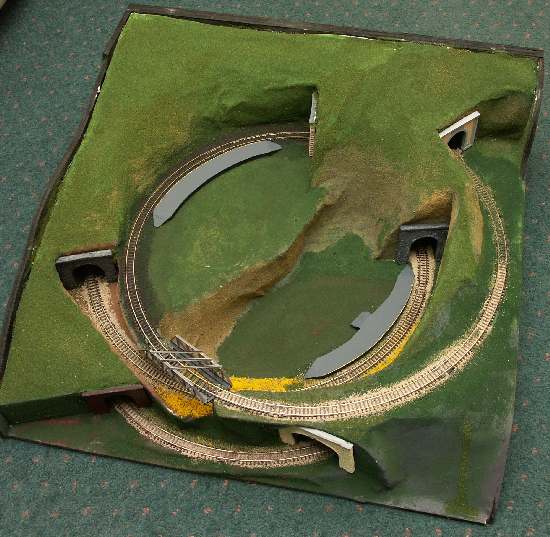 "Pizza Hill" N-scale Model Train Layout